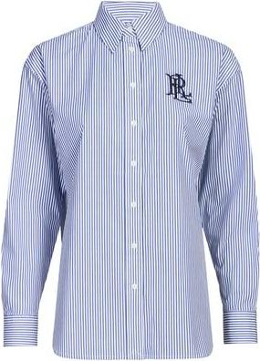 Ralph Lauren Baumwollgestreifte Hemd - Blau