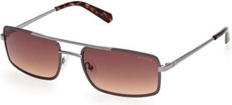 Guess Homme, Accessoires, Gris, Taille: 58 MM Lunettes de soleil aviateur &eacute;troites