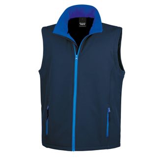 Result Ergebnis R232M Softshell, bedruckbar, Bodywarmer, Unisex, R232M, Marineblau/K&ouml;nigsblau, XXXXL