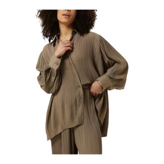 Second Female Beige Tracy Shirt Bluse - - Blouses & Shirts - Damen - Gr&uuml;n - M