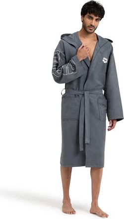 Arena Zeal Plus Bademantel aus Mikrofaser für Damen und Herren, Mikrofaser-Bademantel mit Kapuze und Taschen, Schnelltrocknender Unisex-Bademantel, Angenehm