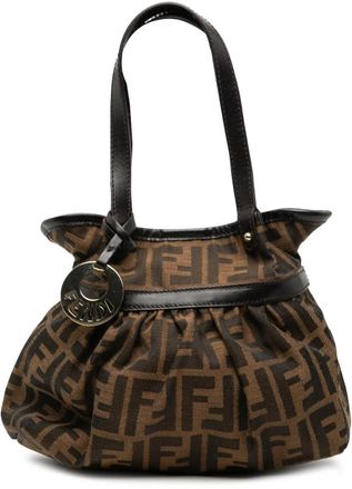 Fendi Crossbody Bags - Mini Zucca Canvas Chef Handbag - Gr. unisize - in Braun - für Damen