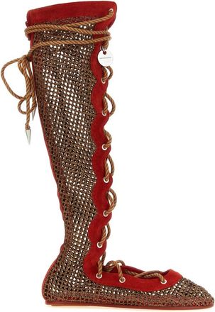 Kiko Kostadinov Kiko Kostadinov, Femme, Chaussures, Rouge, Taille: 36 EU Bottes Reticella