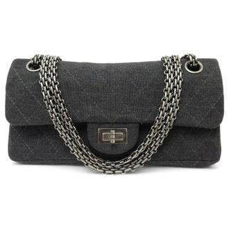 Chanel Crossbody Bags - CHANEL A36286 RABAT 2.55 OST WEST JERSEY TASHE IN - Gr. unisize - in Grau - f&uuml;r Damen