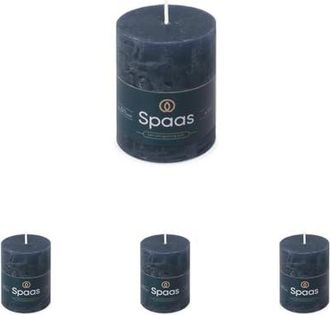 Spaas Rustikale Stumpenkerze 70/95 mm 35St. - dunkelblau (Packung mit 4)