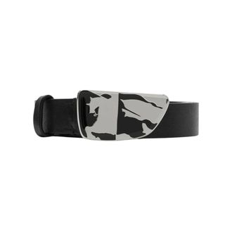 Burberry unisex, Accessoires, Noir, Taille: 110 CM Ceinture &agrave; boucle &eacute;cusson
