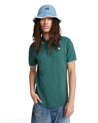 G-Star G-Star Homme Polo Dunda Slim Stripe, Vert (blue spruce D17127-5864-G282), XL