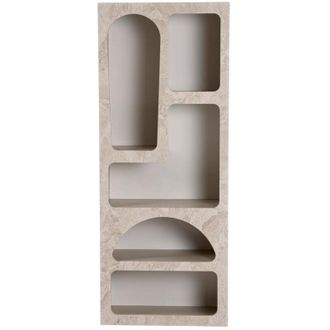Hanah Home Biblioth&egrave;que en bois Ven&uuml;s 60 x 32 x 150 cm - marbre travertin