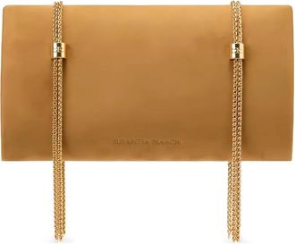 Elisabetta Franchi logo shoulder bag - Nude