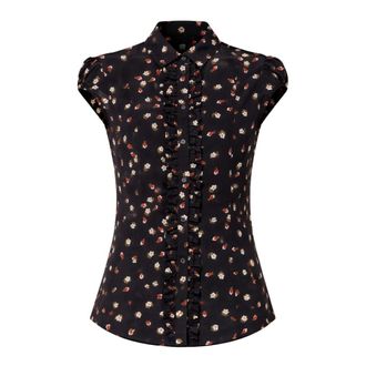 Max Mara Seiden-Cr&ecirc;pe de Chine-Hemd - - Blouses & Shirts - Damen - Blau - M