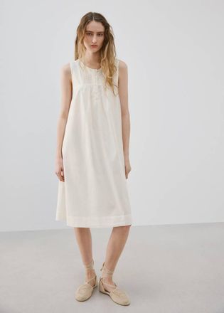 Mango Nuisette coton d&eacute;tails brod&eacute; ivoire - Femme - S - MANGO
