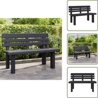 vidaXL The Living Store - Banc de jardin anthracite 110x52x71 cm polypropyl&egrave;ne - Banc De Jardin - Mobilier De Jardin - Chaise De Jardin - Fauteuil De Jardin