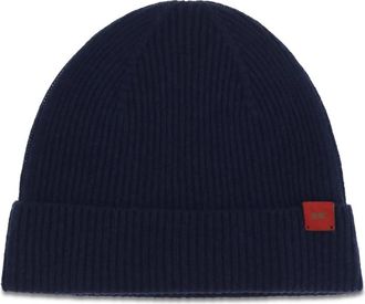 Kiton Rippstrick-M&uuml;tze aus Wolle - - Accessories - unisex - Blau - ONE SIZE
