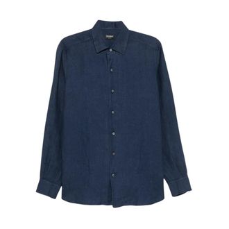 Ermenegildo Zegna Langarm-Hemd - - Shirts - Herren - Blau - L