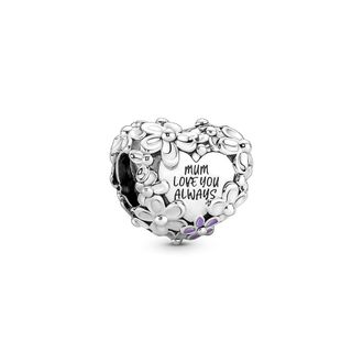 Pandora Charm Blumiges Herz Mum Pink 791155C01