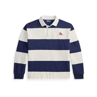Polo Ralph Lauren Gro&szlig; geschnittenes gestreiftes Jersey-Rugby-Shirt - - Tops - Herren - Blau - M