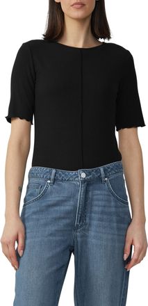 s.Oliver Geripptes Slim-Fit-Shirt mit Nahtdetail