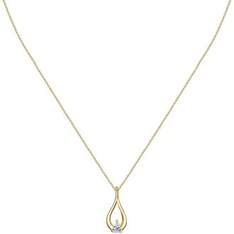 Cleor Collier en Plaqu&eacute; or et zircon