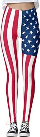 Generic Legging de sport 2026 pour femme, jour de lind&eacute;pendance, pantalon de yoga, course &agrave; pied, pilates de compression, fitness, Rouge, S