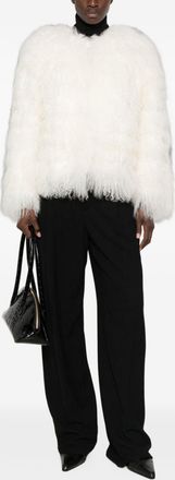 Ermanno Scervino Faux Fur Coat - White