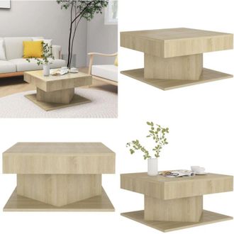 vidaXL Table basse Ch&ecirc;ne sonoma 57x57x30 cm Bois ding&eacute;nierie - Table Basse - Meuble Salon - Table Dappoint - Table En Bois - Design Moderne - Home & Living