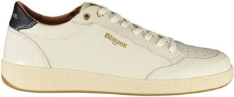 Blauer Homme, Chaussures, Blanc, Taille: 42 EU Leather Baskets