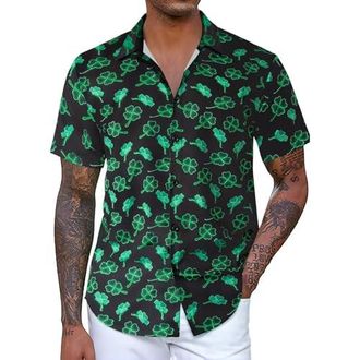 Generic Chemise hawa&iuml;enne de croisi&egrave;re boutonn&eacute;e pour homme - Chemise d&eacute;t&eacute; tropicale hawa&iuml;enne &agrave; manches courtes - Chemise vintage Cara&iuml;bes d&eacute;contract&eacute;e &agrave; rev