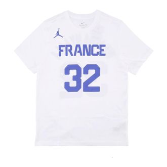 Nike Jordan Homme, Sport, Blanc, Taille: XL T-shirt Manches Courtes Col Rond C&eacute;l&eacute;bration de l&Eacute;quipe de France de Basketball