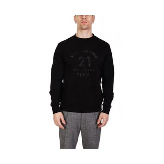 Karl Lagerfeld Crew Neck Big Logo 21 Rue St - - Sweatshirts & Hoodies - Herren - Schwarzk - XL