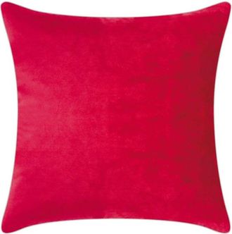Pad Elegance - Samt Kissen, Zierkissen, Kissenhülle - 50 x 50 cm - Farbe: Rot - ohne Füllung