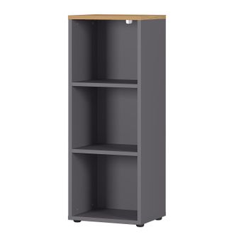 Germania home24 Aktenregal Spanplatte, beschichtet Grau/Eiche Grandson Dekor/Graphit 45 x 120cm