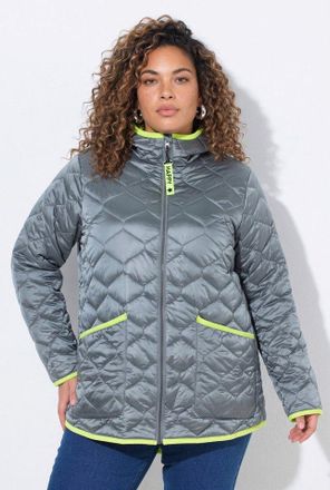 Angel Of Style Steppjacke Steppjacke Cord-Einfassungen Kapuze