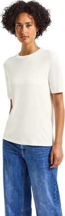 Street One Damen 3228125 Basic Shirt mit Turtleneck, Off White, 38