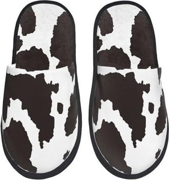 Generic Pantoufles De Maison Peau De Vache 2 Cozy Hiver Pantoufles Portative Chausson Hotel Pour H&ocirc;tel Spa Camping M