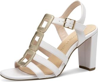 Marco Tozzi Femme Sandale mit Absatz 2-28319-44 Talon, Blanc, 38 EU