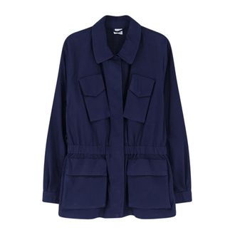 Aspesi Femme, Vestes, Bleu, Taille: 36 FR Veste en coton &agrave; effet us&eacute;