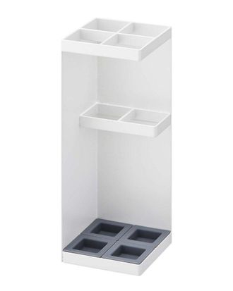 Yamazaki Tableware Yamazaki 6718 SMART Schirmständer, weiß, Stahl/Polypropylen, Minimalistisches Design, 11 x 11 x 30 cm (LxBxH)