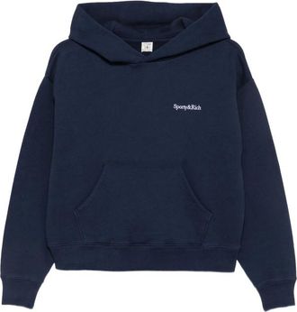 Sporty & Rich Logo-embroidered Pouch-pocket Hoodie