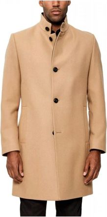 HUGO BOSS Homme, Manteaux, Beige, Taille: S Single-Breasted Coat