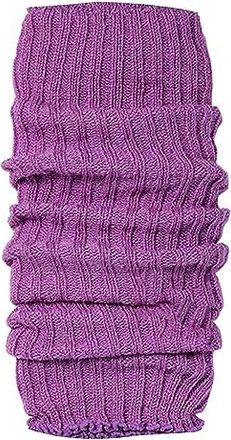 Generic Chauffe-pieds unicolore pour femme, f&ecirc;te, jambi&egrave;res &eacute;paisses, chaussettes en laine fluorescente color&eacute;e, lilas, taille unique