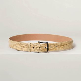 Reptiles House Altea - Amerikanischer Krokodilgürtel - Beige