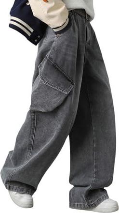 Generic Jean Homme Jeans Homme Jean Homme Regular Confortable Classique Workwear D&eacute;lav&eacute; D&eacute;chir&eacute; Poches Utilitaires Lat&eacute;rales - Stretch Confortable pour Usage 