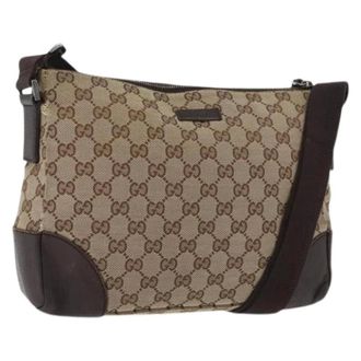 Gucci Sac bandouli&egrave;re en toile Pre-owned - Femme - Pre-owned - Beige - Taille: ONE Size