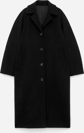 Arket Oversize-Mantel Aus Wollmischung -Schwarz