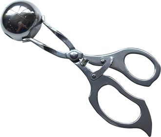 Pretyzoom Edelstahl-fleischbällchen-maker Mit Scheren-design Für Einfache Handhabung Diy-fleischbällchen-hersteller Für Fleisch Und Reisbällchen Praktischer Cli