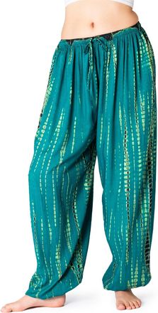 Panasiam Harem Pants Bogota TieDy, Green Brown, L