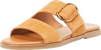 Geox Damen D NAILEEN A Flat Sandal, Cognac, 39 EU