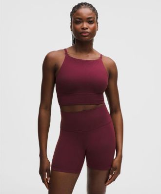 lululemon Focuser Hochgeschlossener BH Leichter Halt f&uuml;r C/D-Cups f&uuml;r Frauen - Gr&ouml;&szlig;e 2XS in Burgundy Bay