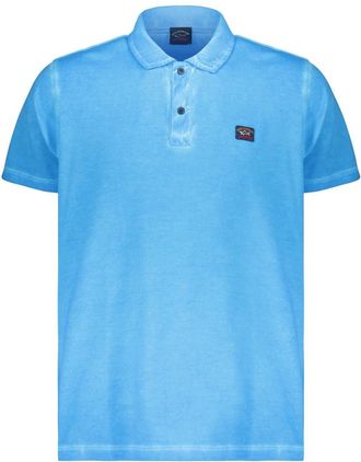 Paul & Shark Homme, Tops, Bleu, Taille: 4XL Polo en Coton &agrave; Manches Courtes