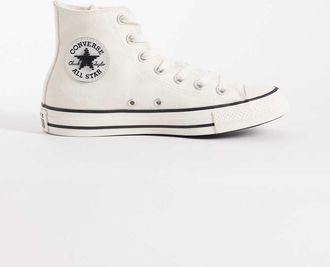 Converse Chuck Taylor All Star Hi - Sneaker in Wollwei&szlig; mit Perlendetail-Grau
